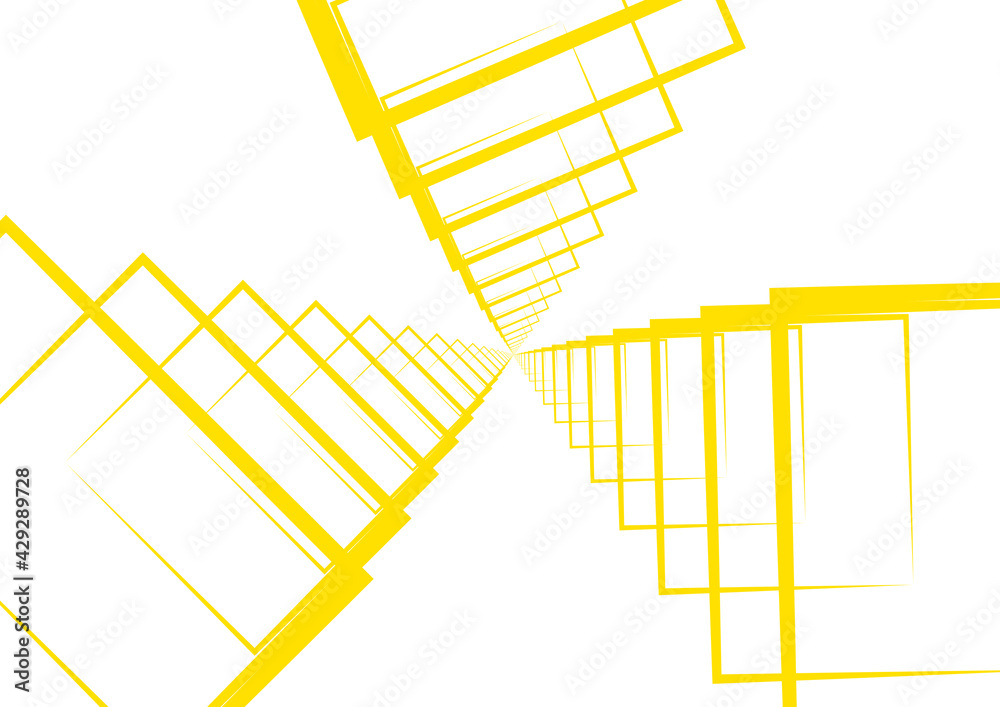 Geometric white and yellow background. Abstract modern futuristic ...