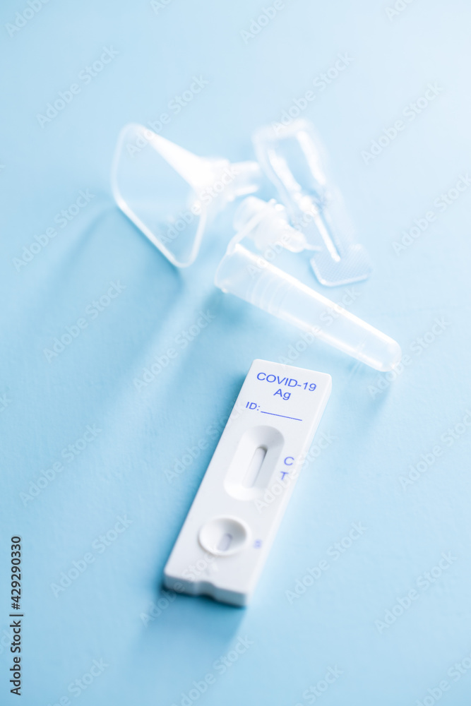 Covid-19 rapid antigen test. Rapid antibodies test kit. Stock Photo ...