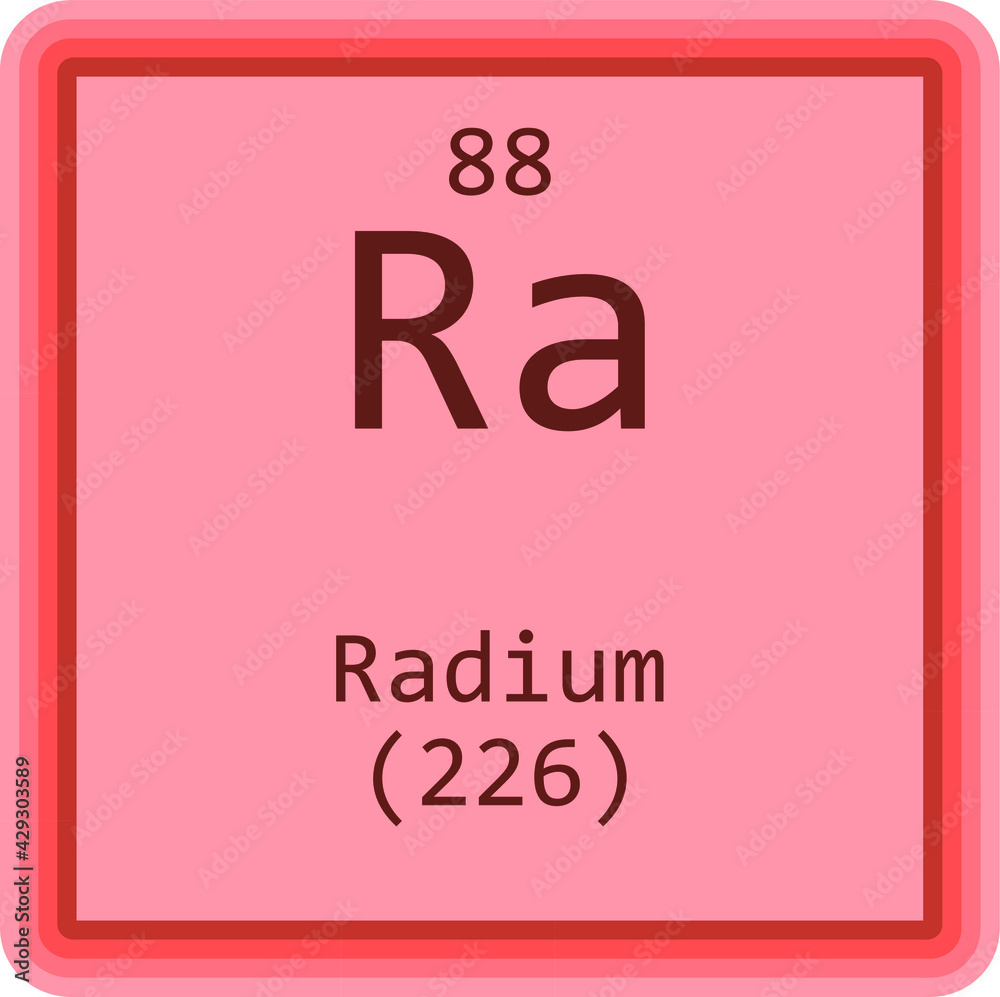 Ra Radium Alkaline earth metal Chemical Element Periodic Table. Square ...