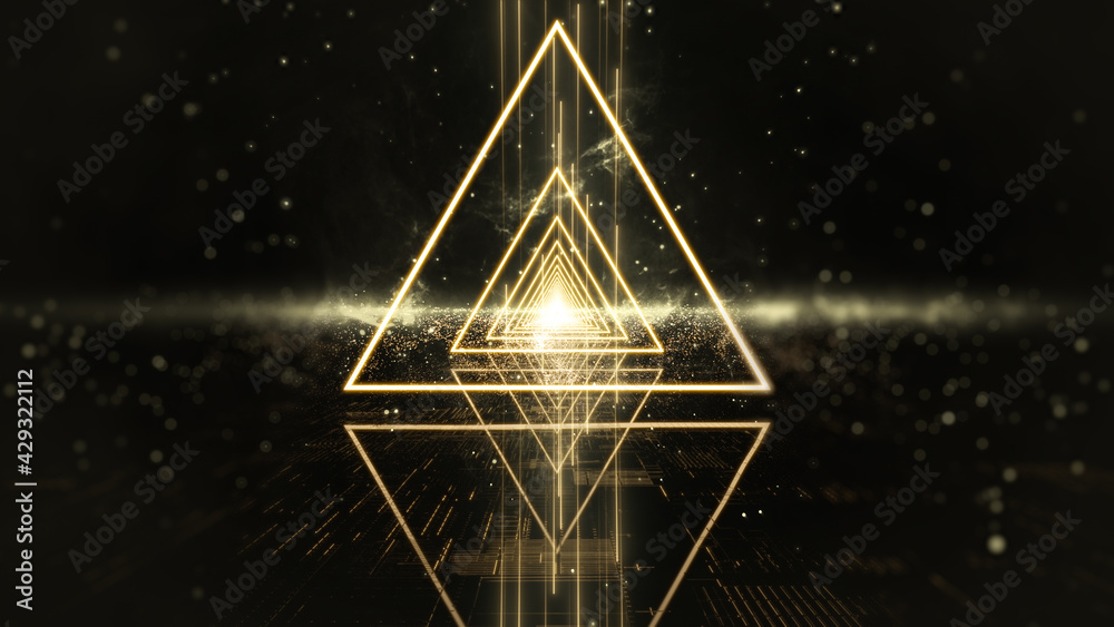 Illumination Abstract Background. Futuristic VJ motion graphics, club ...