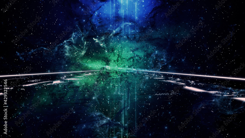 Illumination Abstract Background. Futuristic VJ motion graphics, club ...