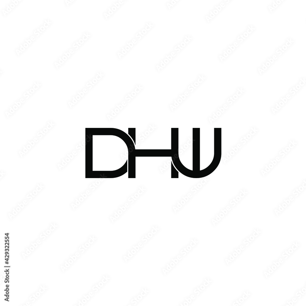 dhw letter original monogram logo design Stock Vector | Adobe Stock