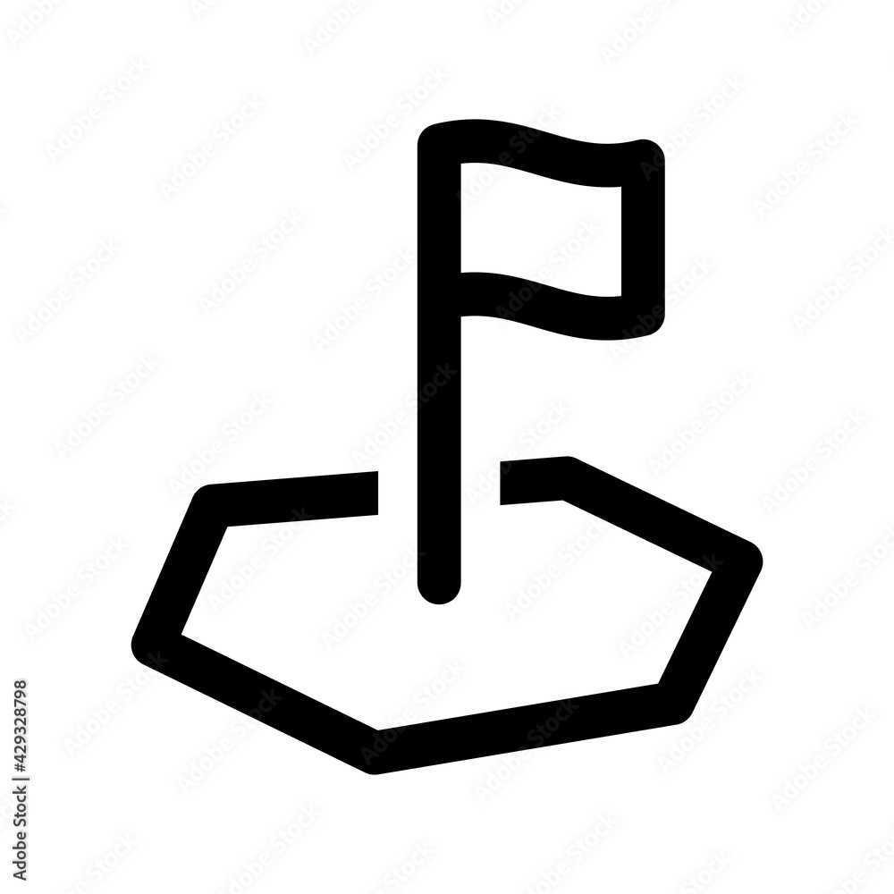 Land, area and country vector icon. Stock Vector | Adobe Stock