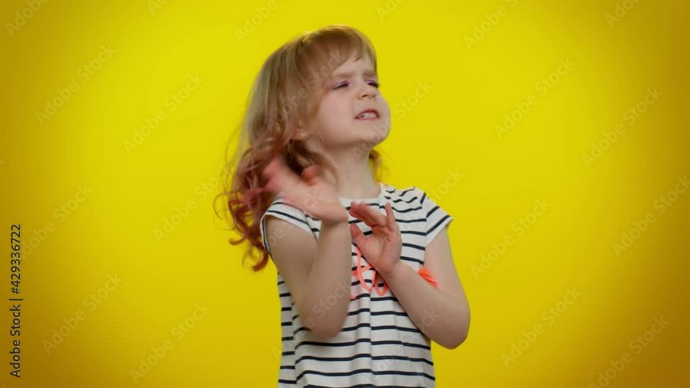 Villain idea. Sneaky playful blonde child girl conspiring scheming ...