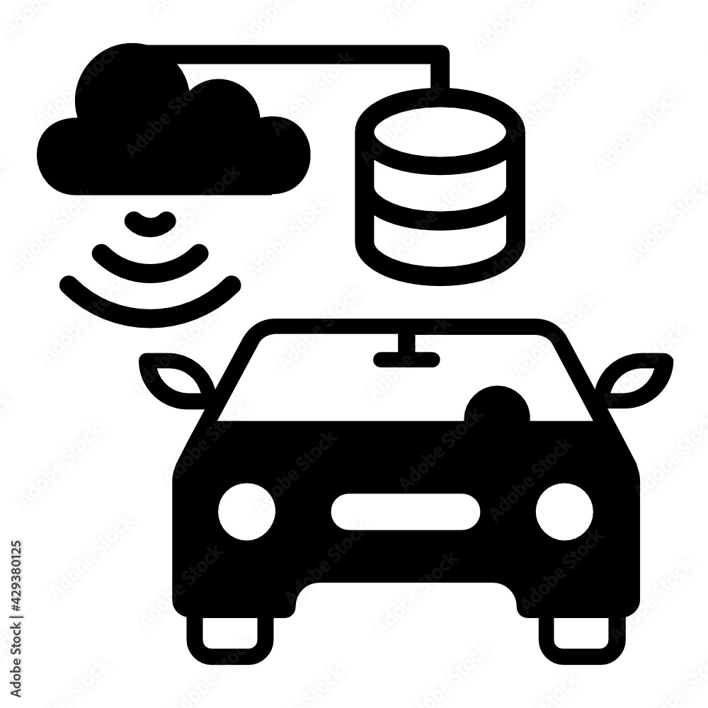 Self driving data storage Concept, Cloud Robotics Management Vector ...