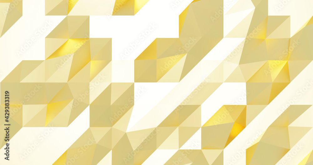 Gold polygon background 3d rendering, 3d illustration. Abstract triangle background. Gold ...