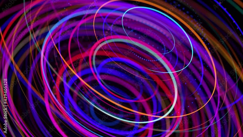 Light flow form ring structure. Light effect as abstract looped ...