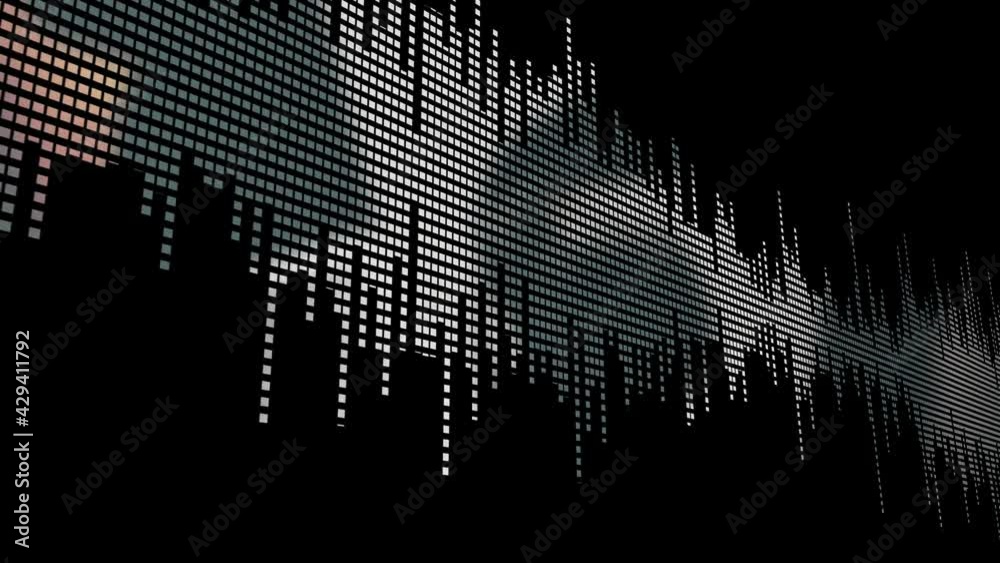 Visualization of voice record, artificial intelligence. Music equalizer ...