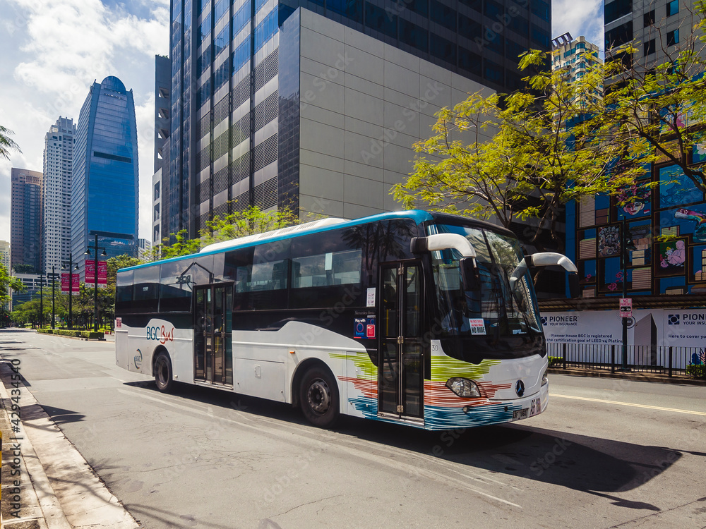 Bonifacio Global City, Taguig, Metro Manila - Aug 2020: The BGC Bus ...
