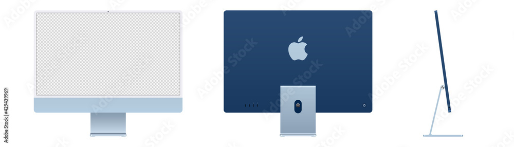 iMac 24 inch personal computer made by Apple Computers, isolated on ...