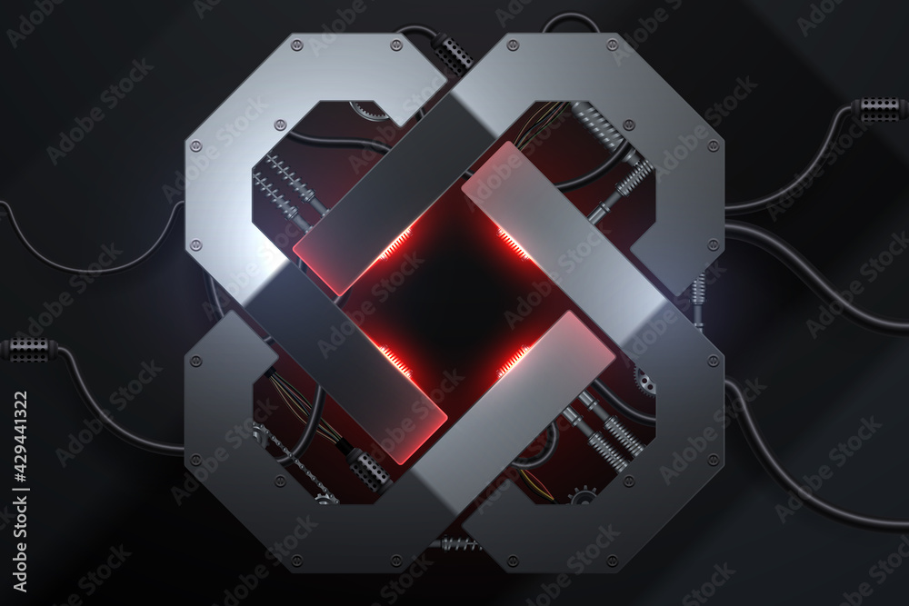 Abstract metal background with mechanical elements Stock Vector | Adobe ...