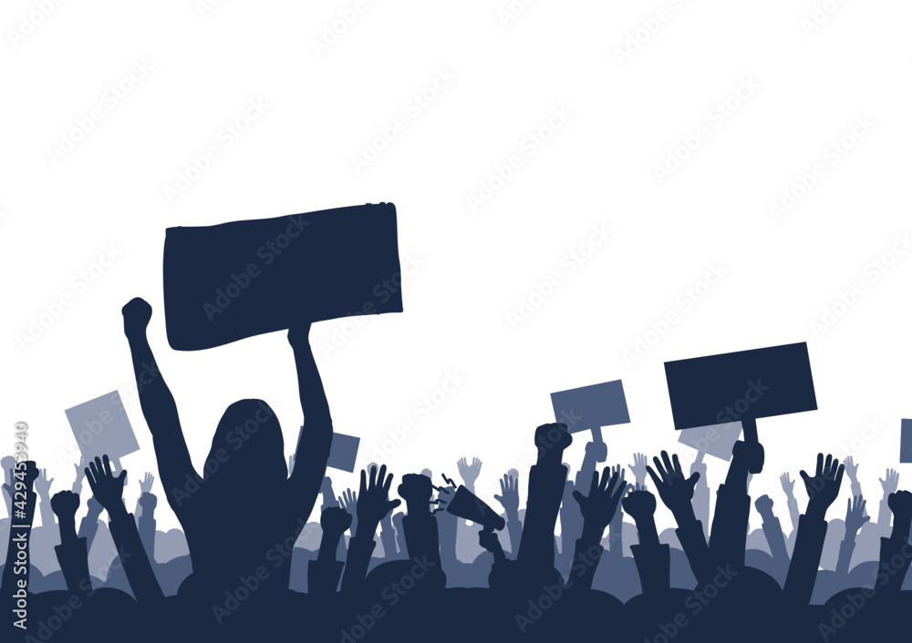 Hand drawing and protest Concepts of social problems It is a vector ...