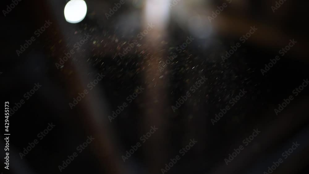 Vídeo do Stock: Beautiful shine Floating Dust Particles with Flare on ...