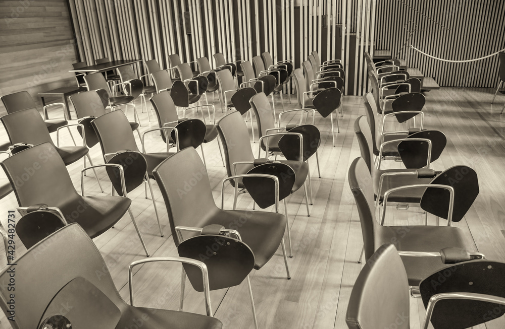 Modern meeting room with empty chairs Stock Photo | Adobe Stock