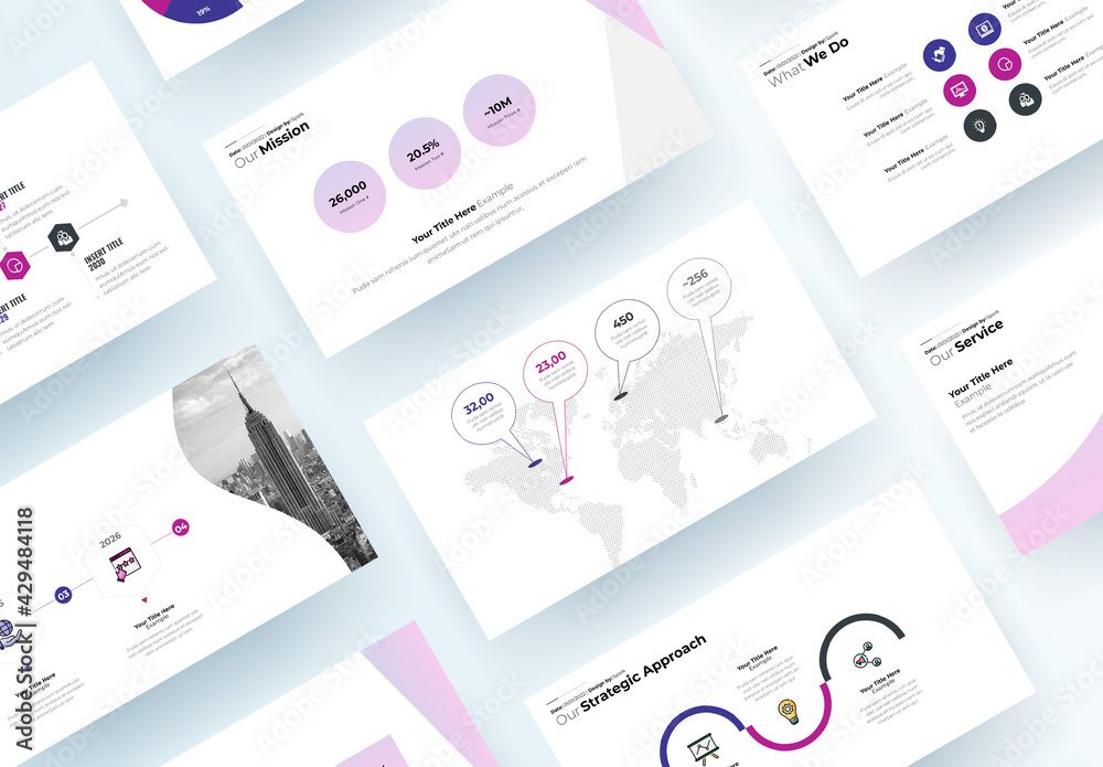 Annual Report Presentation Layout Stock Template | Adobe Stock