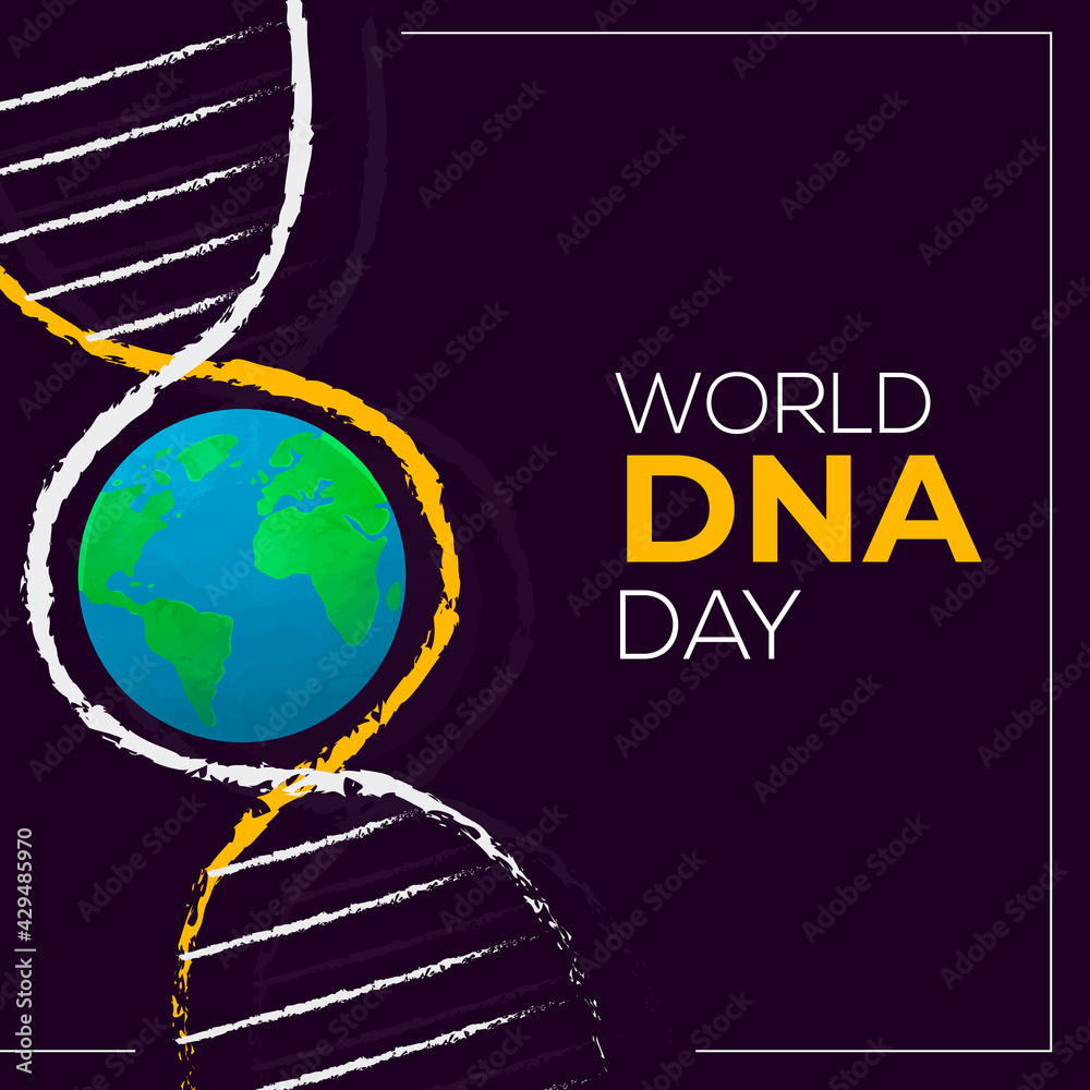 World DNA Day. Purple color background Stock Illustration | Adobe Stock
