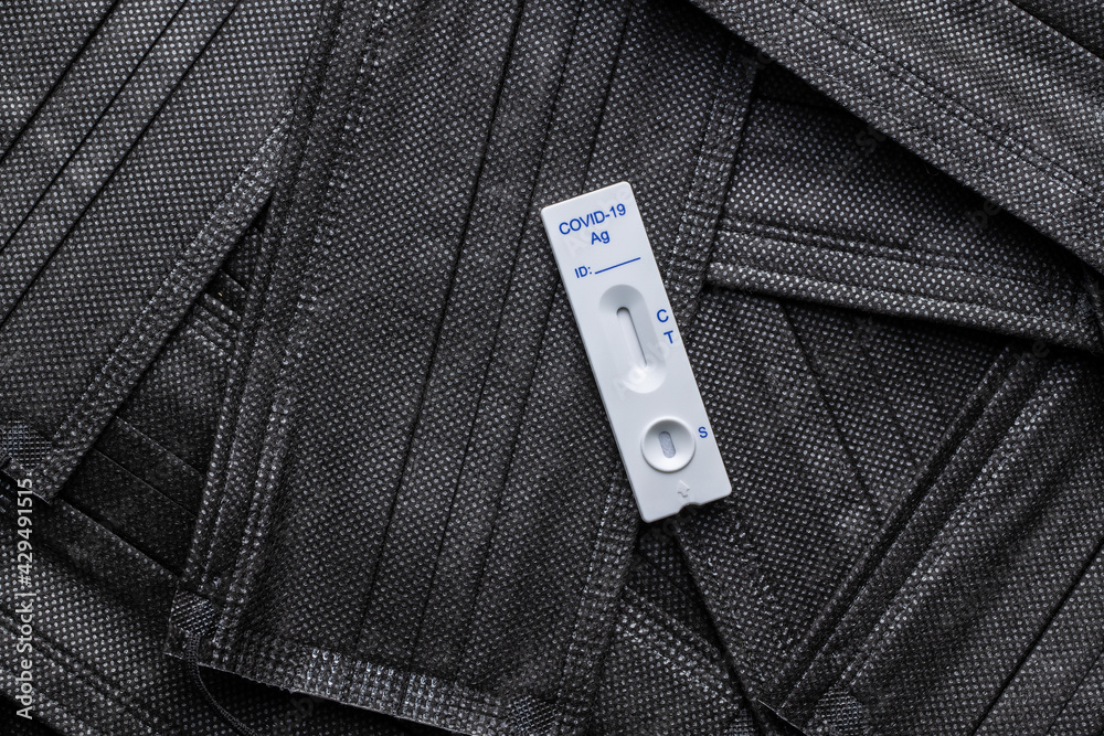 Covid-19 rapid antigen test. Rapid antibodies test kit and surgical ...