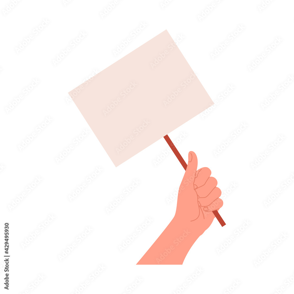 Human rights discriminatory banner. Vector illustration in cartoon ...