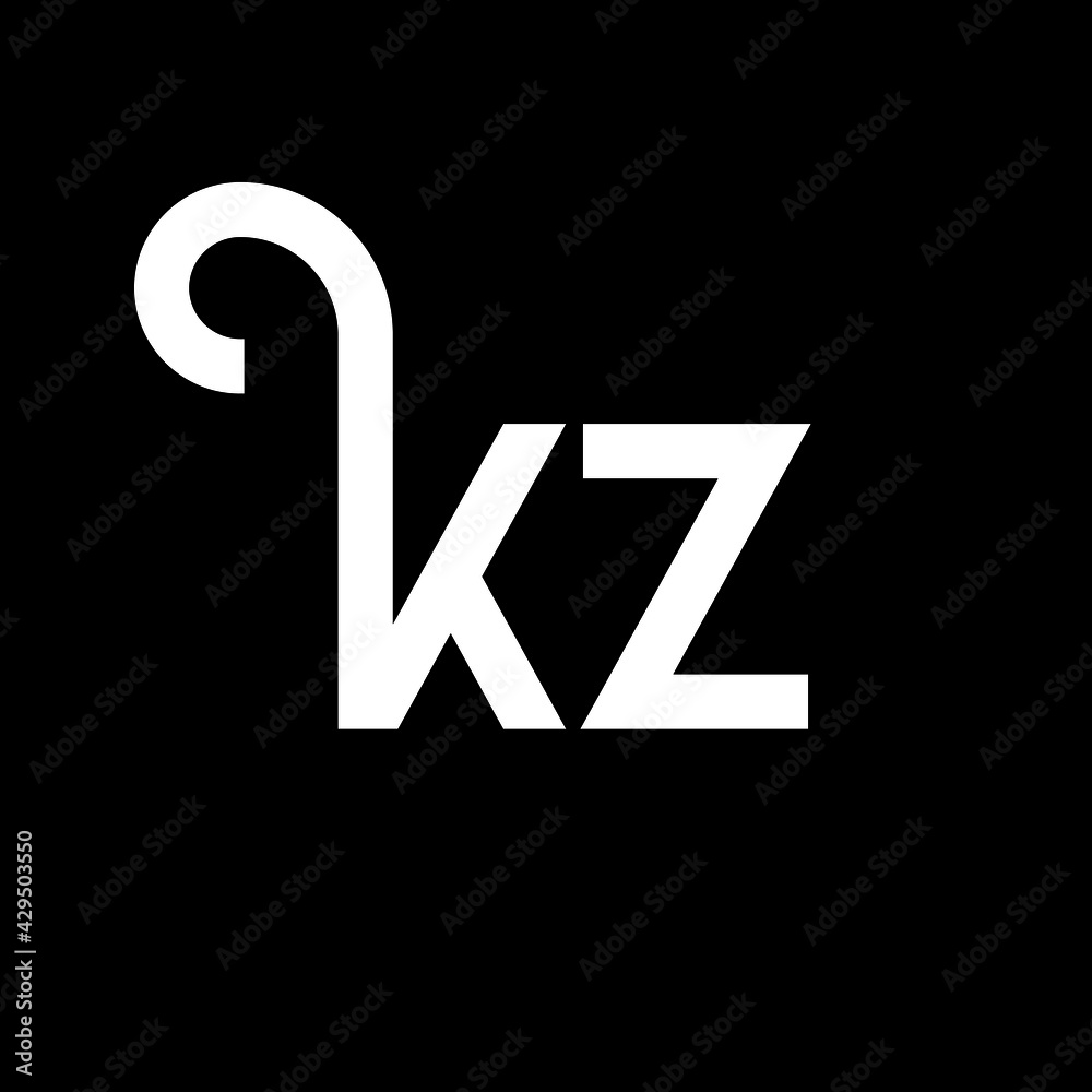 KZ Letter Logo Design. Initial letters KZ logo icon. Abstract letter KZ ...