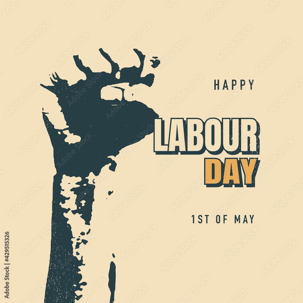 Labour Day Background Design. Vector Illustration. Stock Vector | Adobe ...