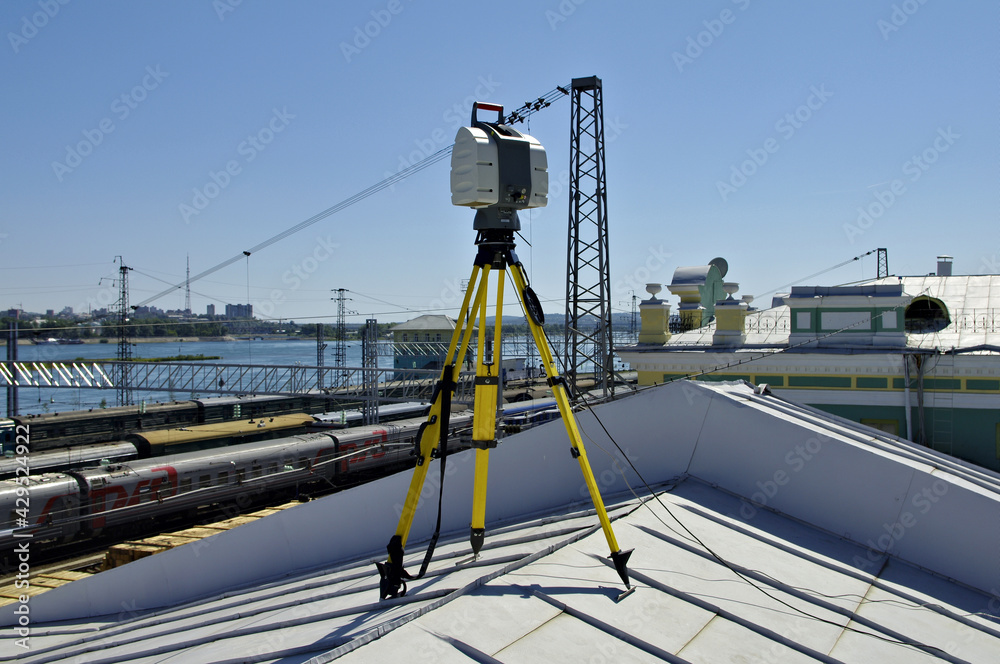Laser scanning technologies and 3D building modeling Stock Photo ...