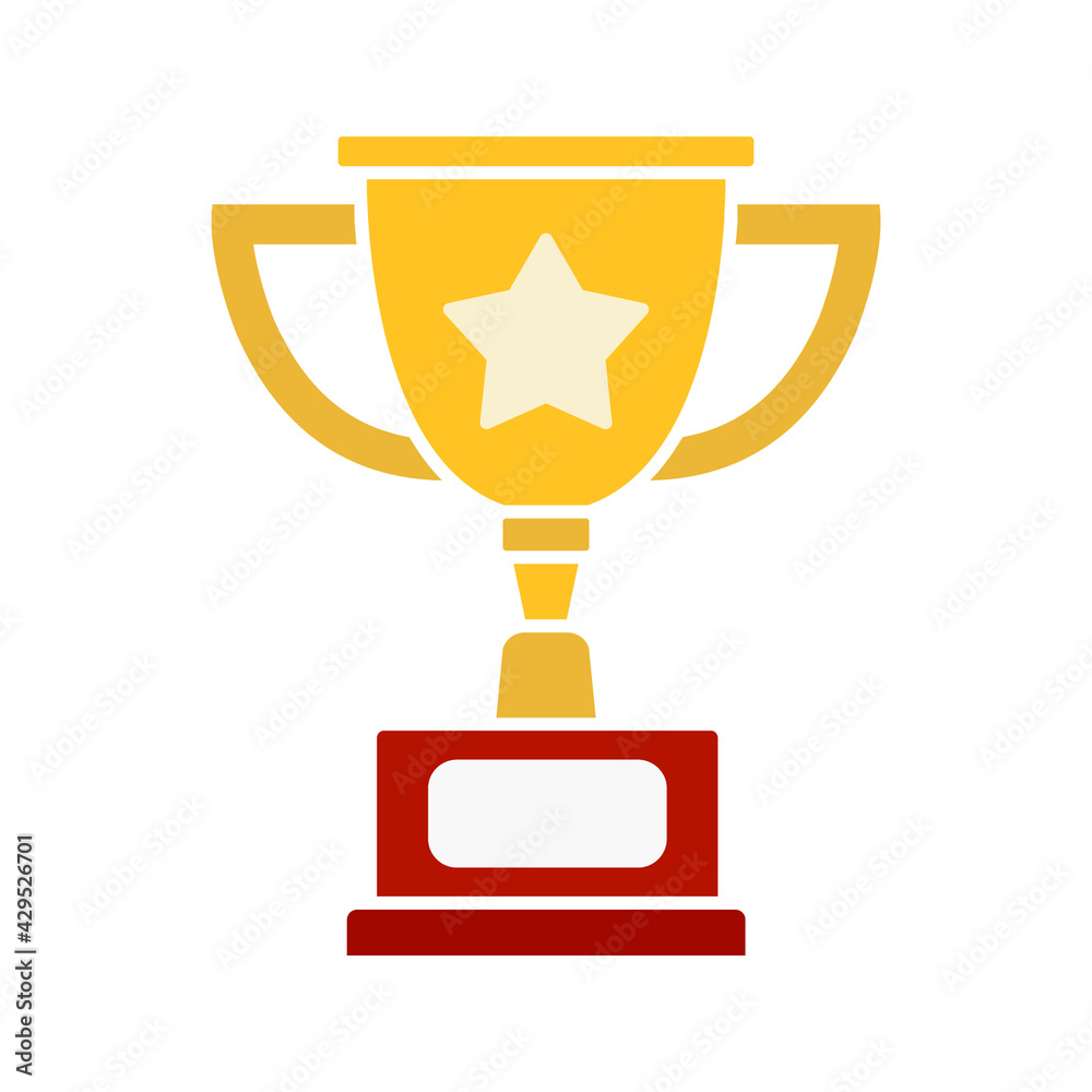 Winner trophy icon vector, symbol of victory event color editable on ...