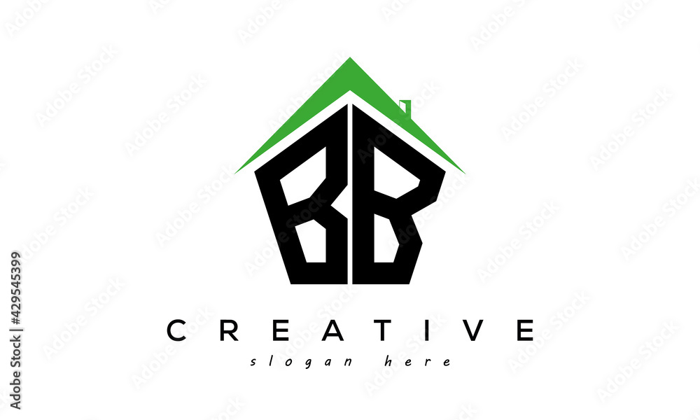 initial BB letter real estate house logo vector Stock Vector | Adobe Stock