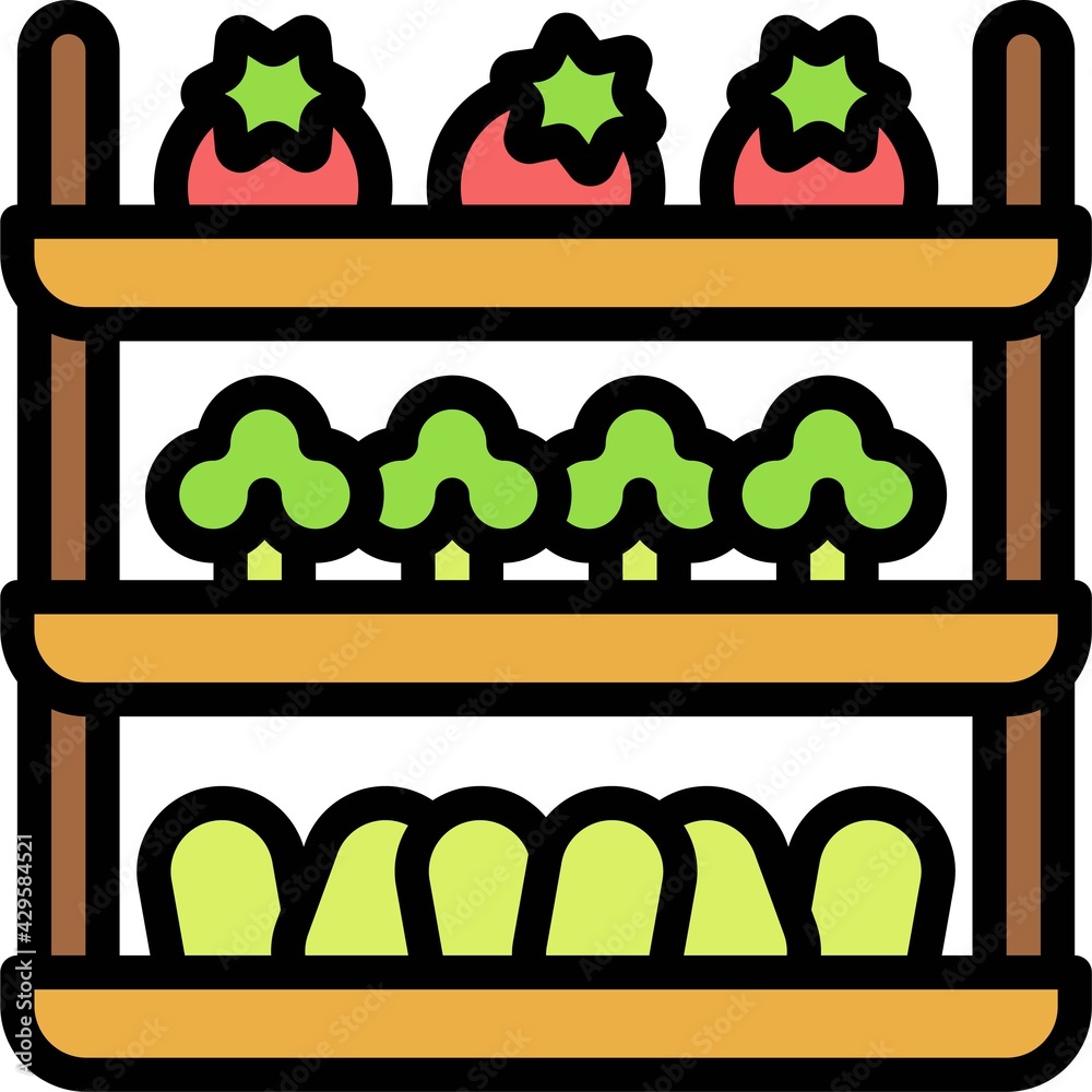 Supermarket Shelf Icon