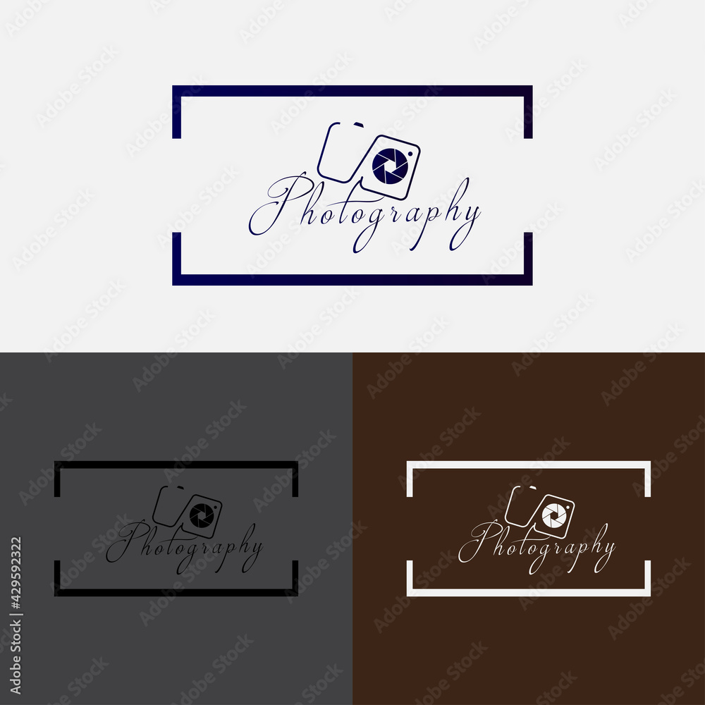 Modern Photography Logo Design Stock Vector | Adobe Stock
