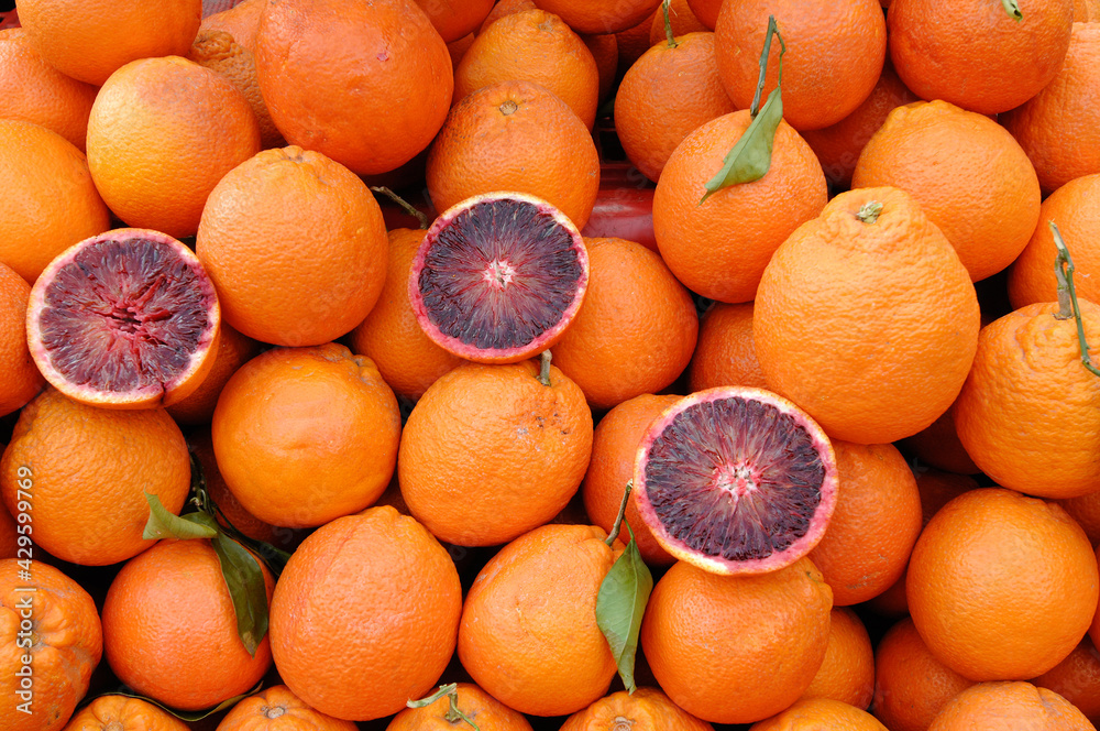 Sicilian blood oranges are a typical fruit of the Catania area and are ...