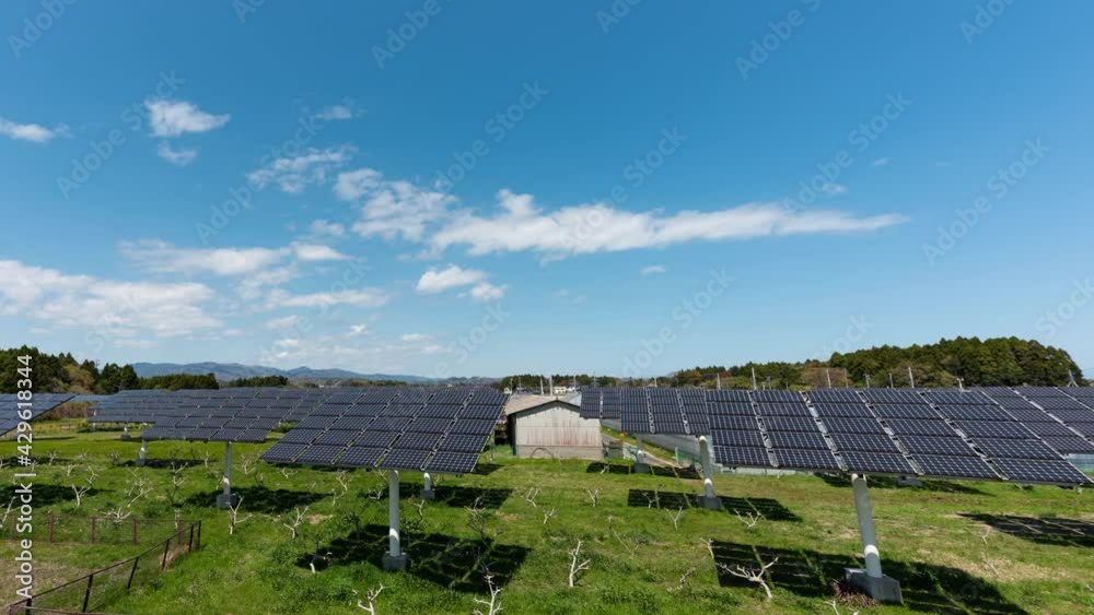 Solar Tracking Panels Following the Sun's Path in the Sky (Timelapse ...