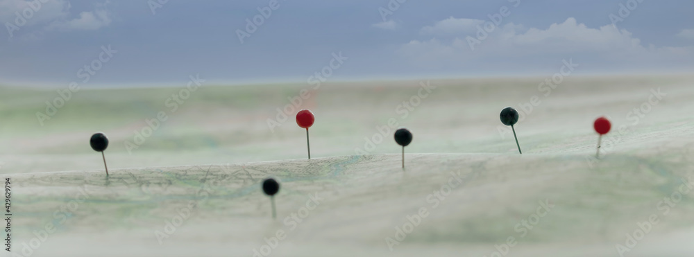 Find your way. Location Pin marking on a routes map. Maps navigation ...