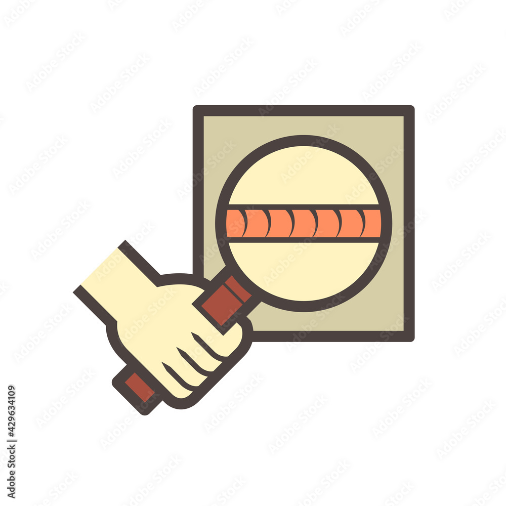 Vetor de Welding quality inspection check vector icon. Consist of ...