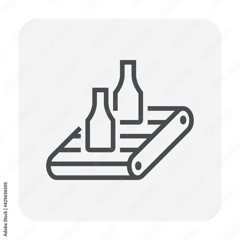 Beverage industry vector icon. That business process automation and ...
