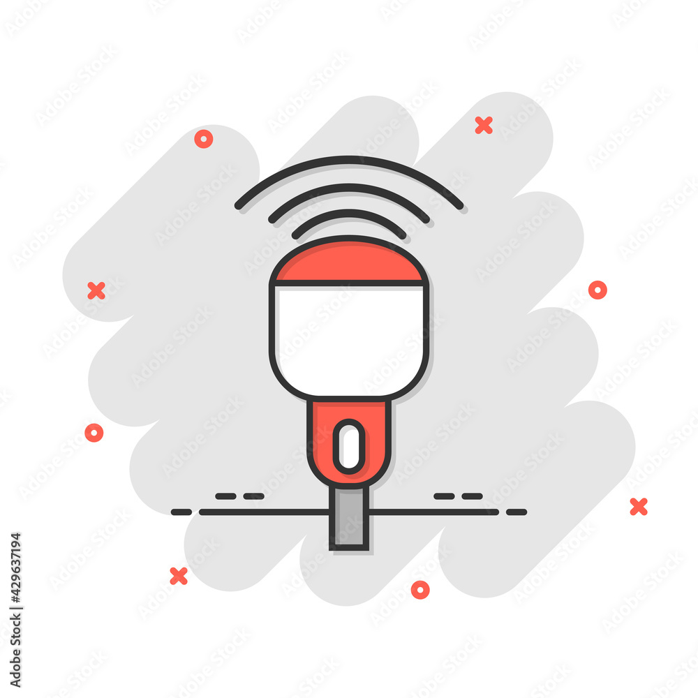 Ultrasound icon in comic style. Scanner equipment cartoon vector ...