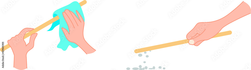 Isolated vector illustration of a science experiment, using friction ...