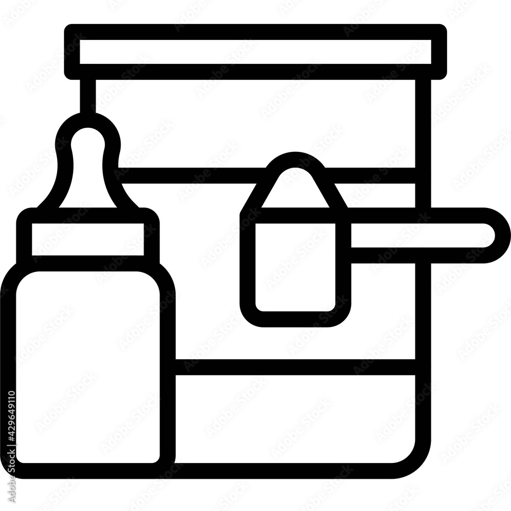 Infant formula icon, Supermarket and Shopping mall related vector Stock ...