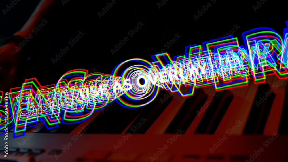 Rgb Distort Line Titles Stock Template Adobe Stock