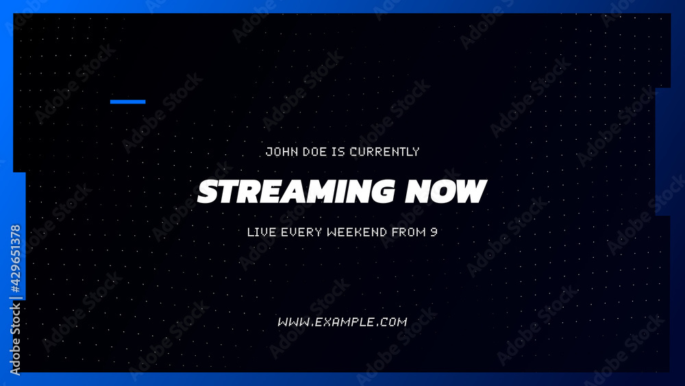 Slick Gaming Streamer Titles Stock Template | Adobe Stock