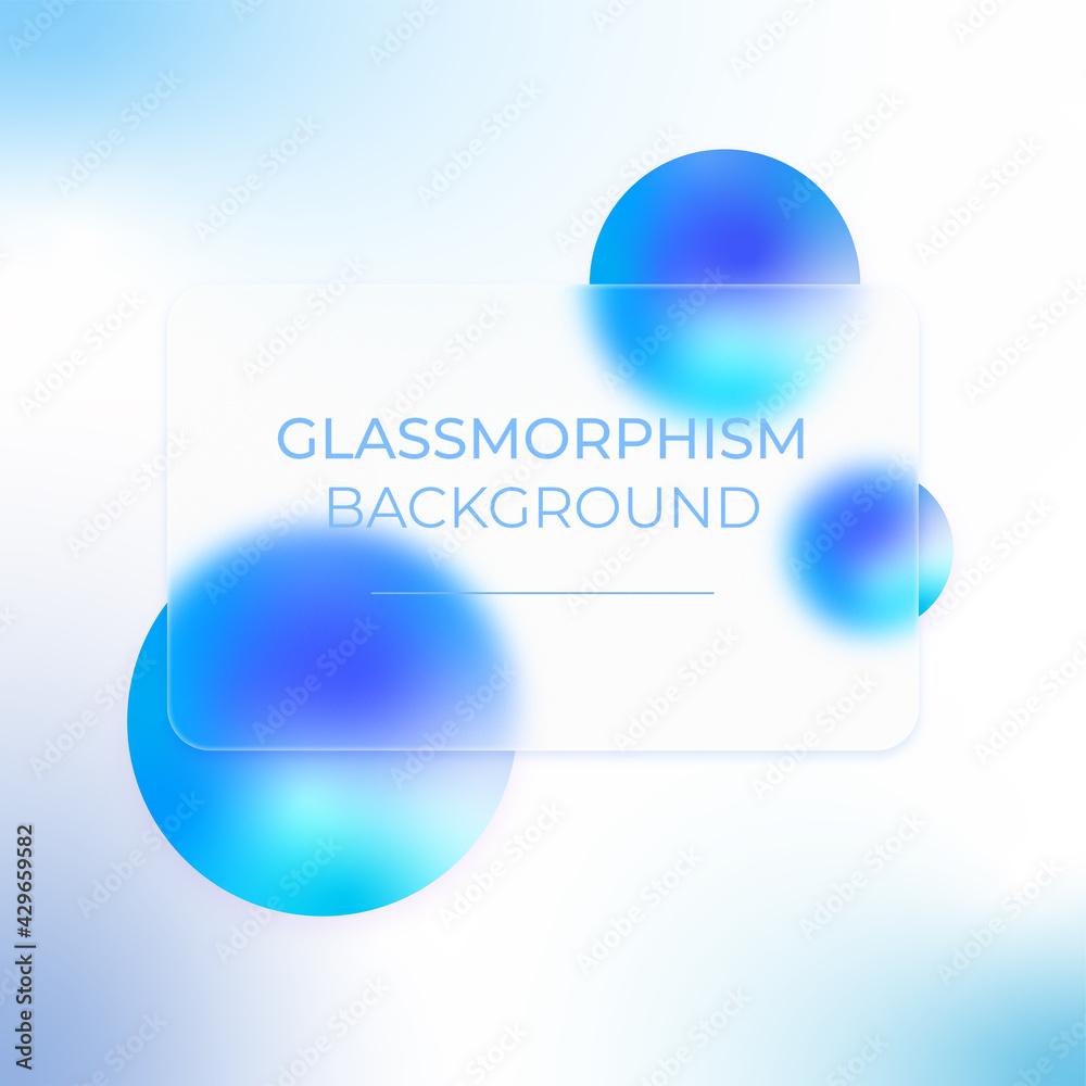 Glassmorphism. Abstract background. Design template of flyer, banner ...