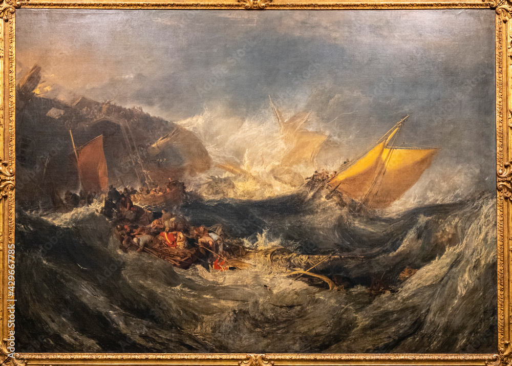 naufragio de un carguero, , Turner, Joseph Mallord William Turner ...