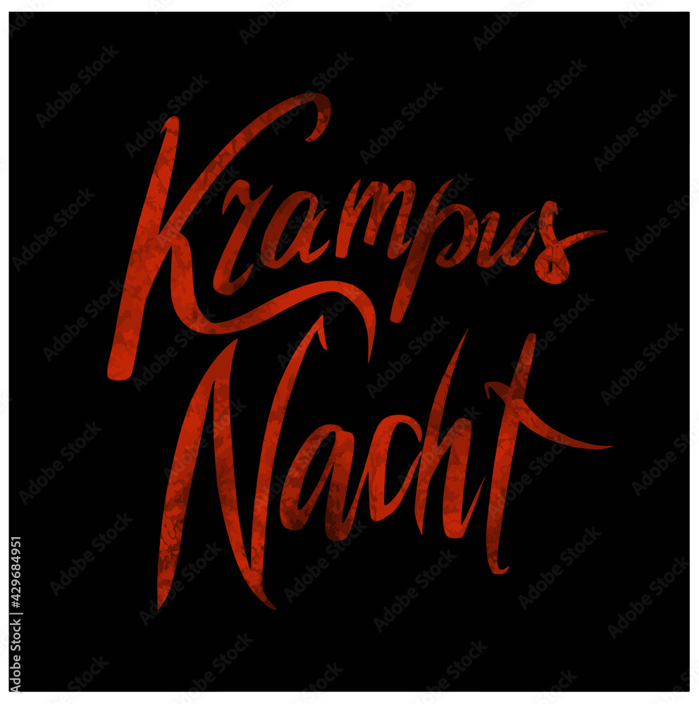 Krampus Night. Lettering. Scary krampus. Horned devil. Heck ...