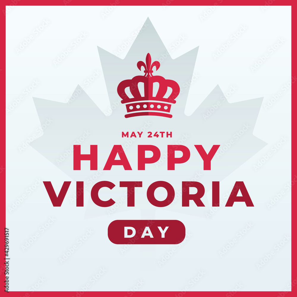 Happy victoria day modern creative banner, design concept, social media ...