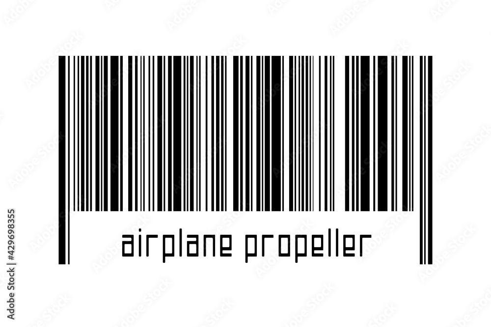 Digitalization concept. Barcode of black horizontal lines with ...