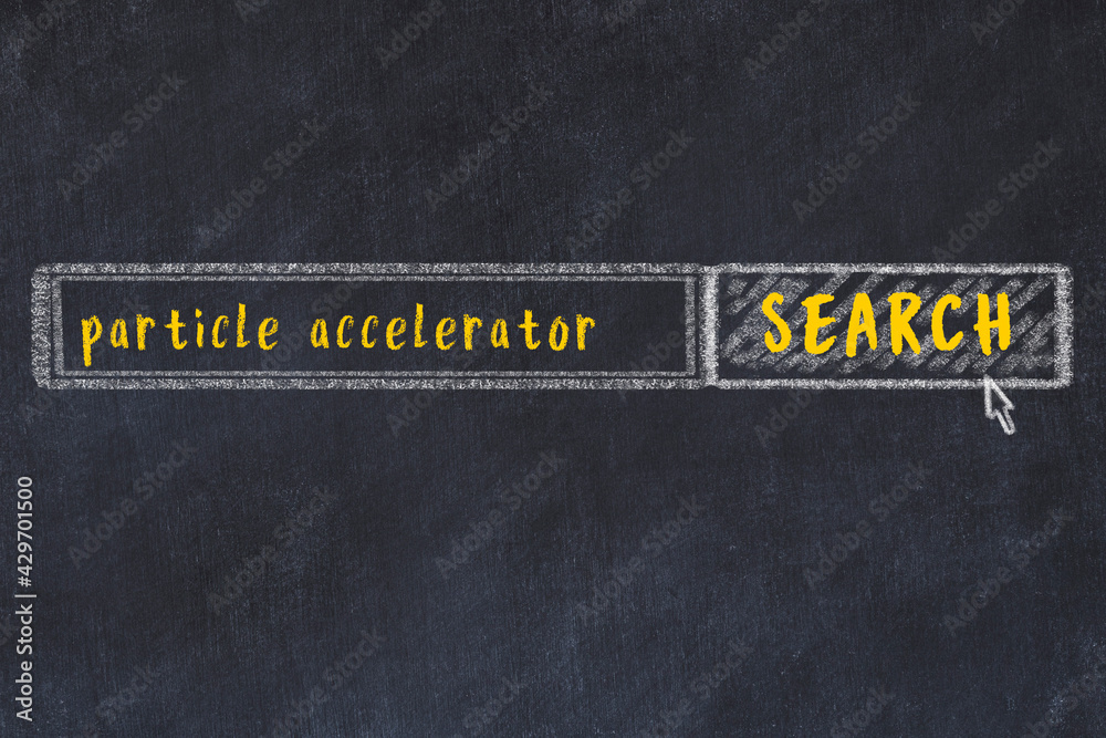 Chalk sketch of browser window with search form and inscription ...