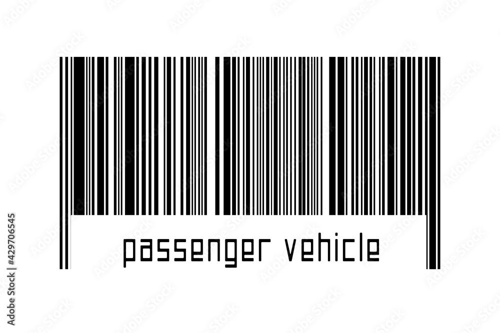 Digitalization concept. Barcode of black horizontal lines with ...