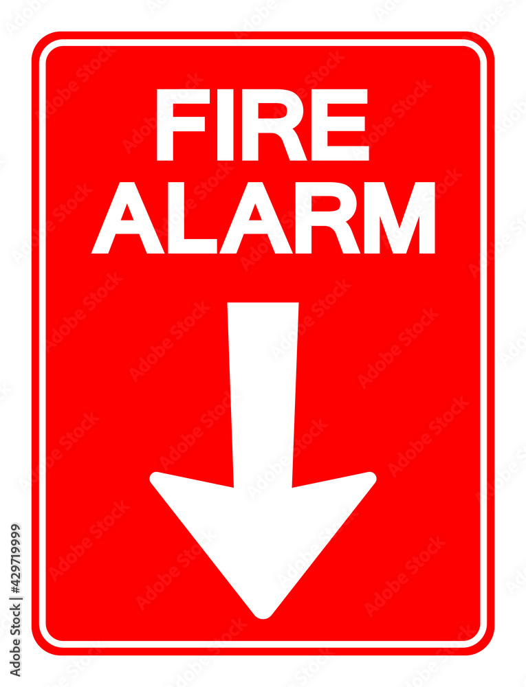 Fire Alarm Symbol Sign, Vector Illustration, Isolate On White ...