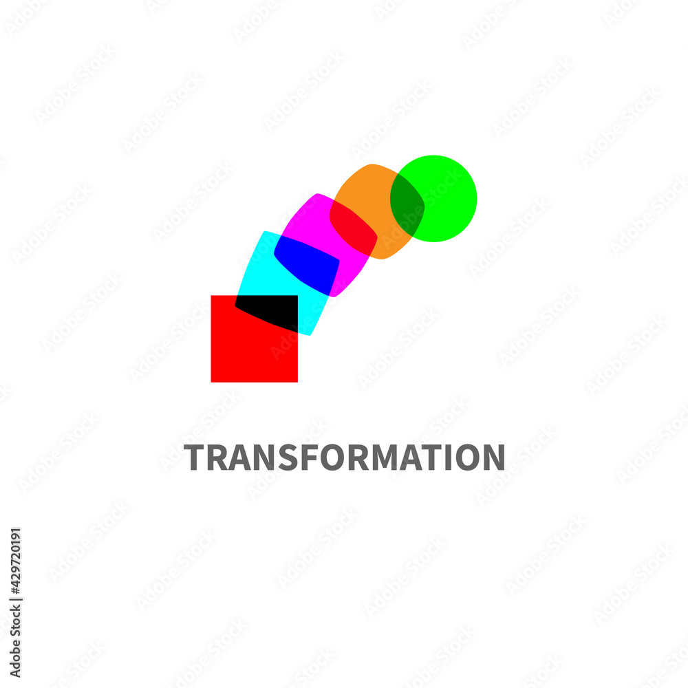 Logo change, transformation. Business icon, innovation Stock Vector ...