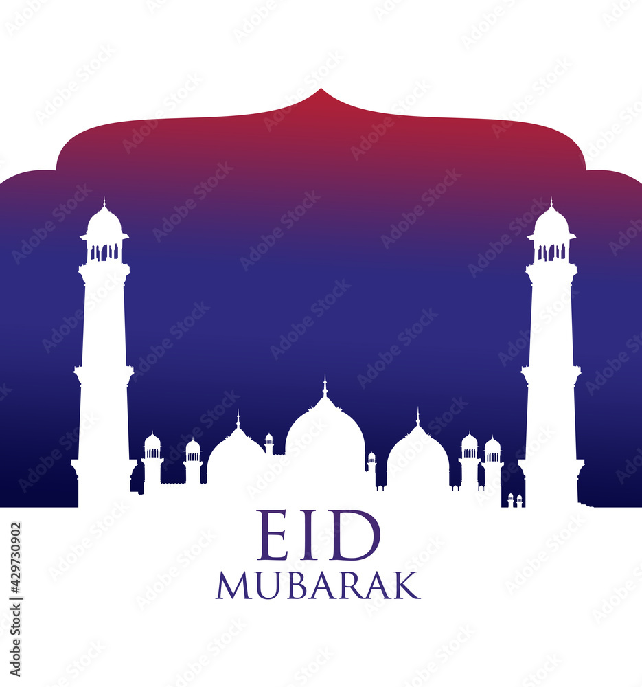 Eid Mubarak Islamic Design, Muslim community festival, Greeting design ...