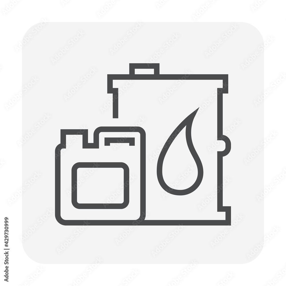 Gallon and barrel container icon. Used as container for storage and ...